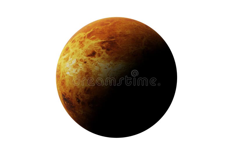 Planet Venus at Night, Isolated on White Background Stock Image - Image ...