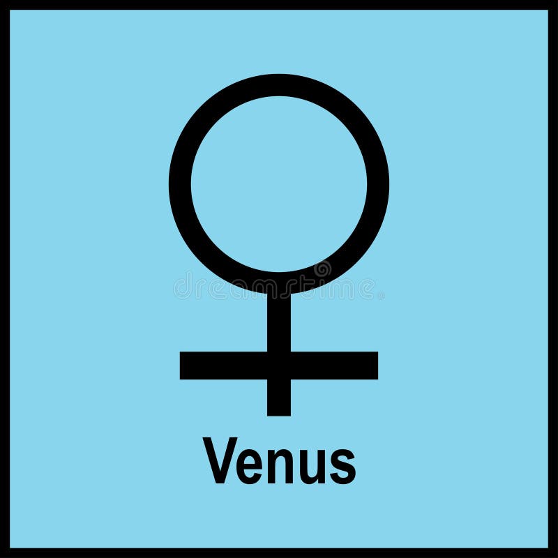 Venus,symbol of the planet stock illustration. Illustration of globe ...