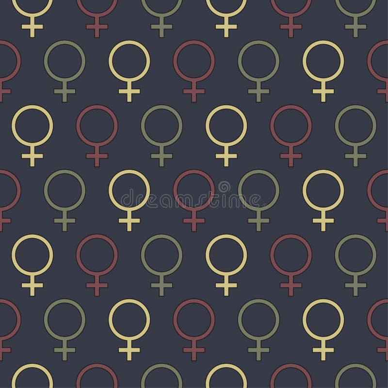 Venus Symbol. Seamless Pattern Astronomical Symbol of the Planet. Magic ...