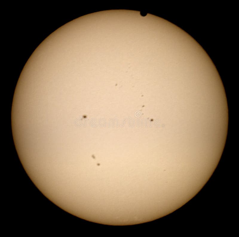 Venus Transit 2012 Over the Sun Stock Image - Image of history, fire ...