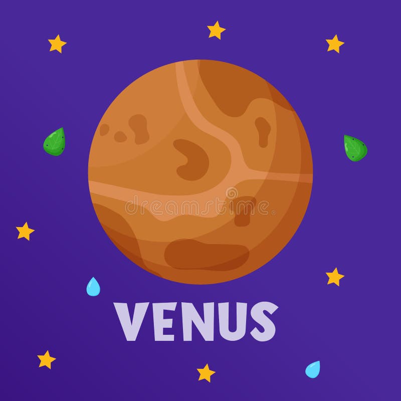 Venus. Type of Planets in the Solar System. Space Stock Vector ...