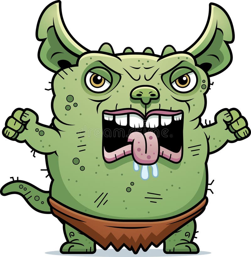 Hässliches Kobold-Zeichen vektor abbildung. Illustration von vektor ...