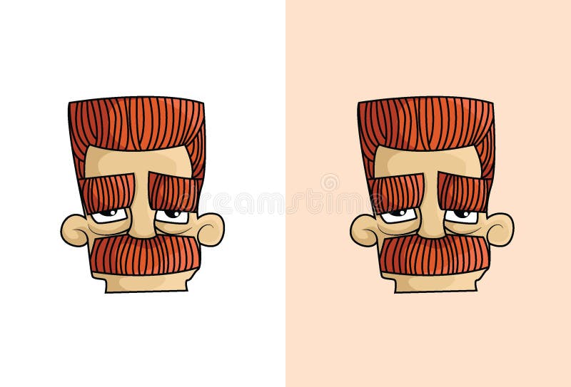 Verärgerter Onkel Cartoon Face Stock Abbildung - Illustration von ...
