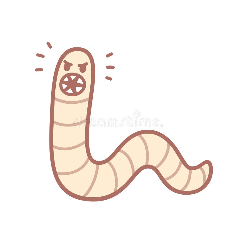 Logo Intestinal De Parasite De Ver Parasite D'isolement Sur Le Fond ...