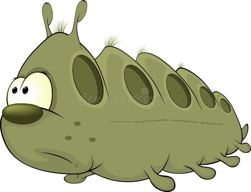 Ver vert. Bande dessinée illustration de vecteur. Illustration du ...