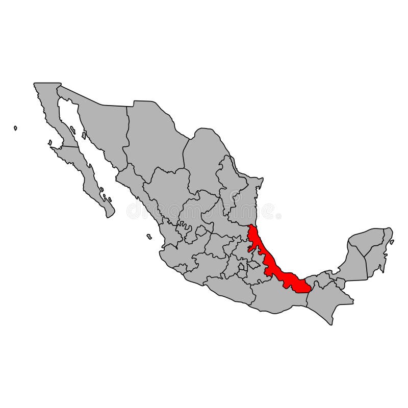 Veracruz of Mexico Map Shape, Travel Web Concept Icon Vector ...