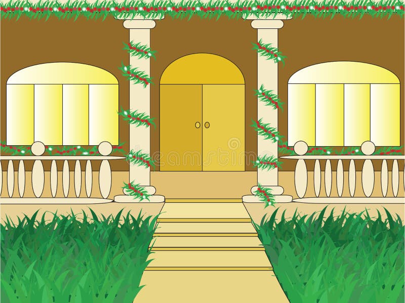 Veranda vector illustratie. Illustratie bestaande uit groen - 23287335