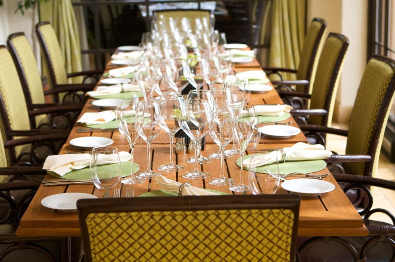 Veranda Restaurant Seating Area Table Setting Stock Photo - Image of ...