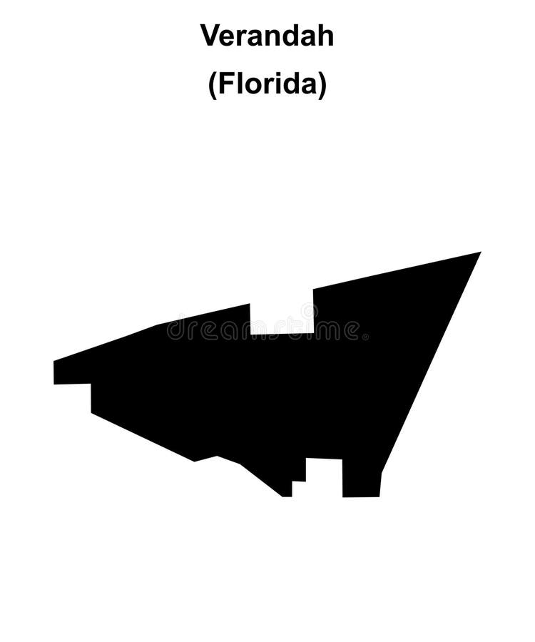 Verandah outline map stock vector. Illustration of template - 386153598
