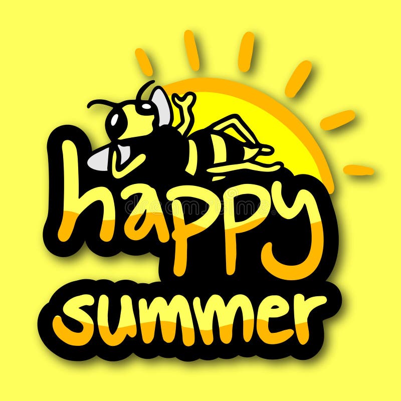 Verano feliz ilustración del vector. Ilustración de fondo - 41029895