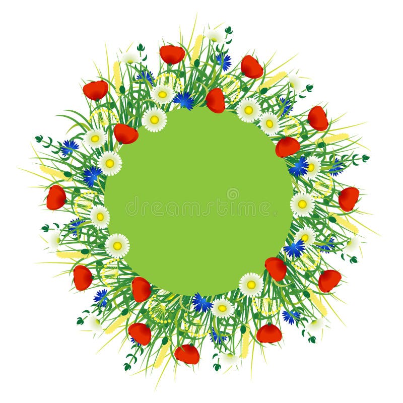 Verano Letrero Redondo En El Fondo Blanco Stock de ilustración ...