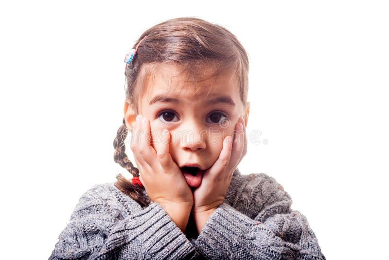 Verbaasd meisje stock afbeelding. Image of ogen, emotie - 34514001