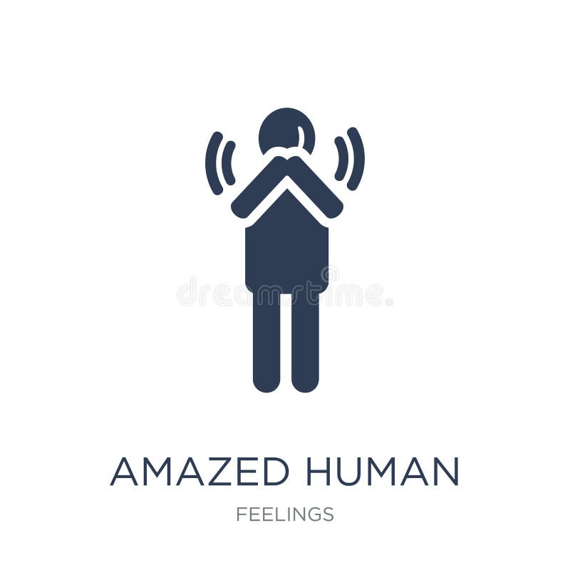 Verbaasd Menselijk Pictogram De in Vlakke Vector Verbaasde Menselijk ...