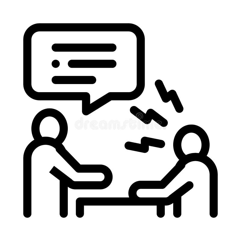 Verbal Battle Icon Vector Outline Illustration Stock Vector ... Verbal Battle Icon Vector Outline Illustration Stock Vector ...