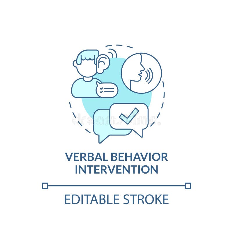 Verbal Behavior Intervention Concept Icon Stock Vector - Illustration ...