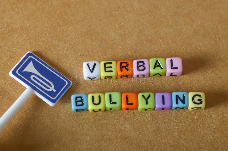 Verbal Bullying Awareness â€ Colorful Blocks and Communication Symbol ...