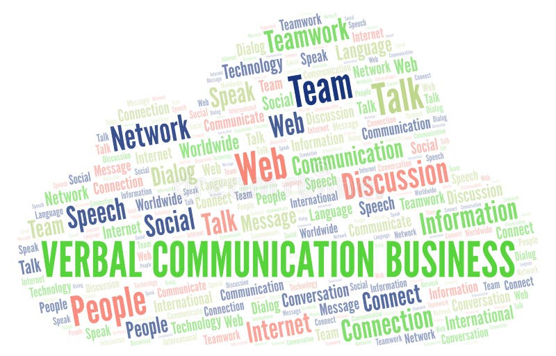 Verbal Communication Business Word Cloud. Stock Illustration ...