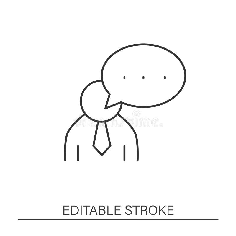 Verbal Communication Line Icon Stock Vector - Illustration of symbol ...