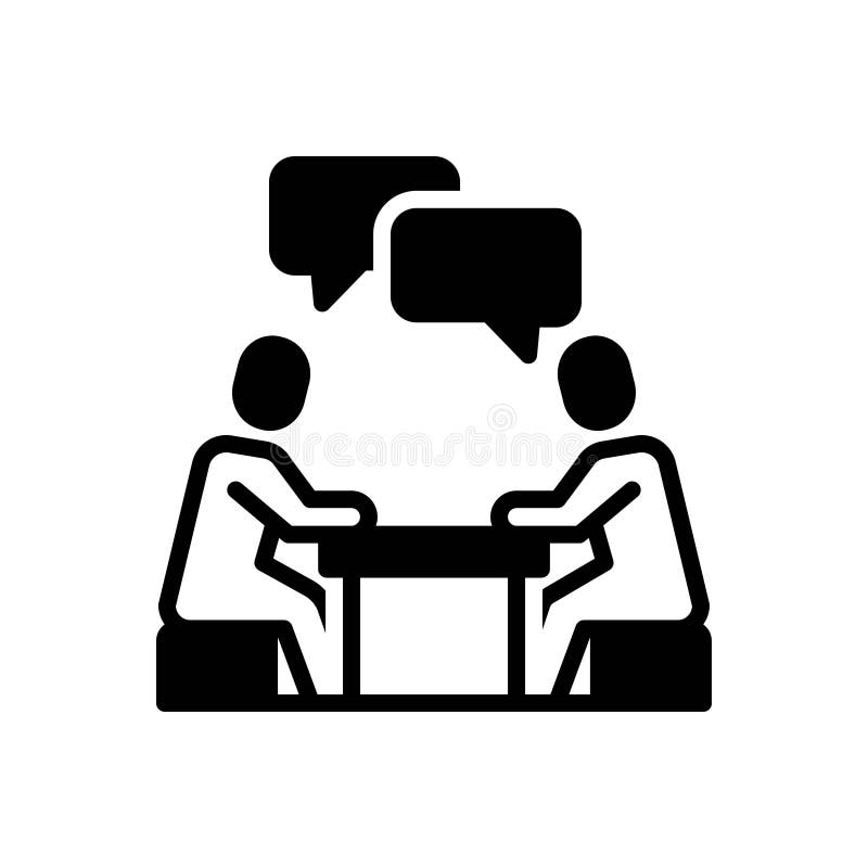 Black Solid Icon for Verbal, Oral and Spoken Stock Vector ...