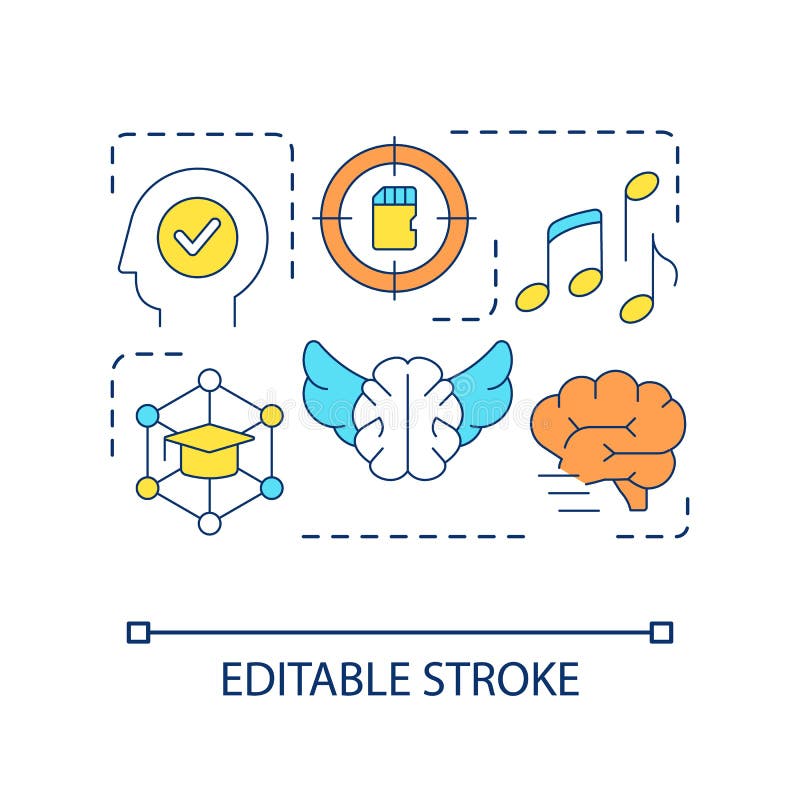 Verbal Memorizing Technique Concept Icon Stock Vector - Illustration of ...