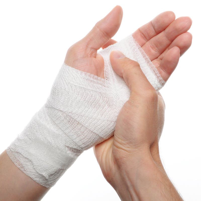 Verband auf einer Hand stockfoto. Bild von medizinisch - 21792574