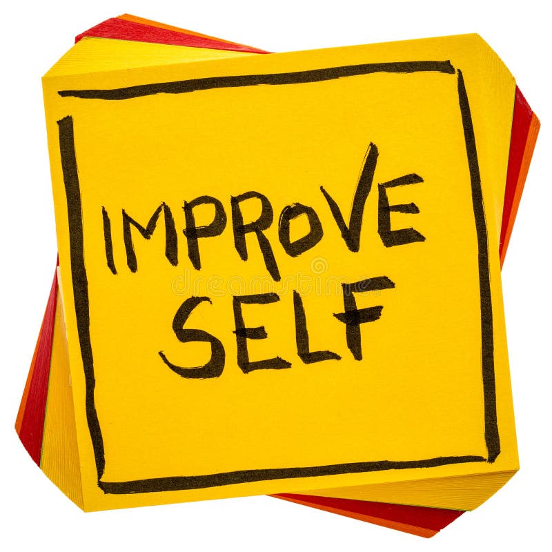 Verbeter Zelf Motievenherinnering Stock Afbeelding - Image of zelf ...