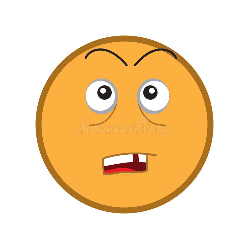 Verbaasd emoticon vector illustratie. Illustration of teleurgesteld ...