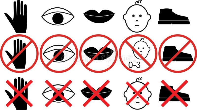 Verboden vector illustratie. Illustration of enig, schoenen - 49553410