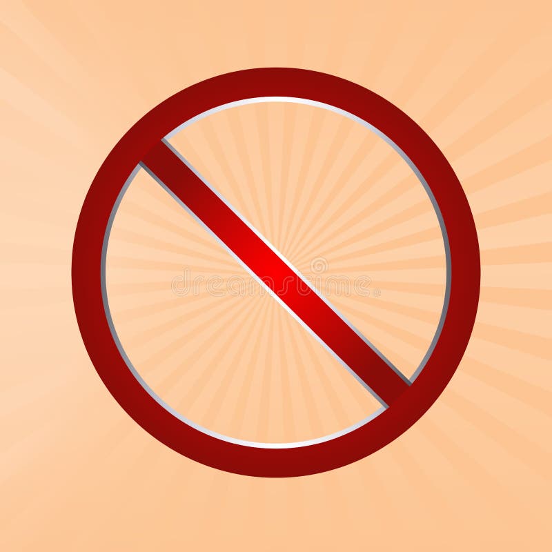 Verboden teken vector illustratie. Illustration of sluit - 10807183