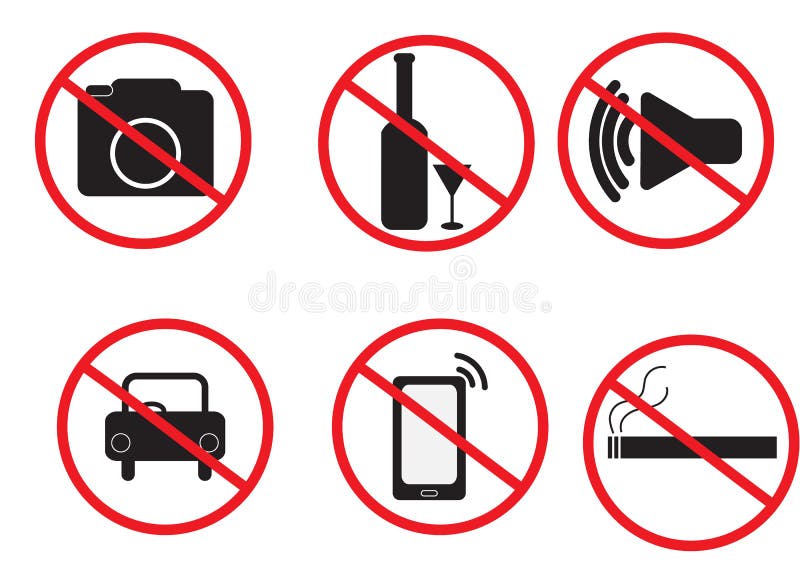 Verbods Vastgesteld Symbool, Vectorillustratie Vector Illustratie ...