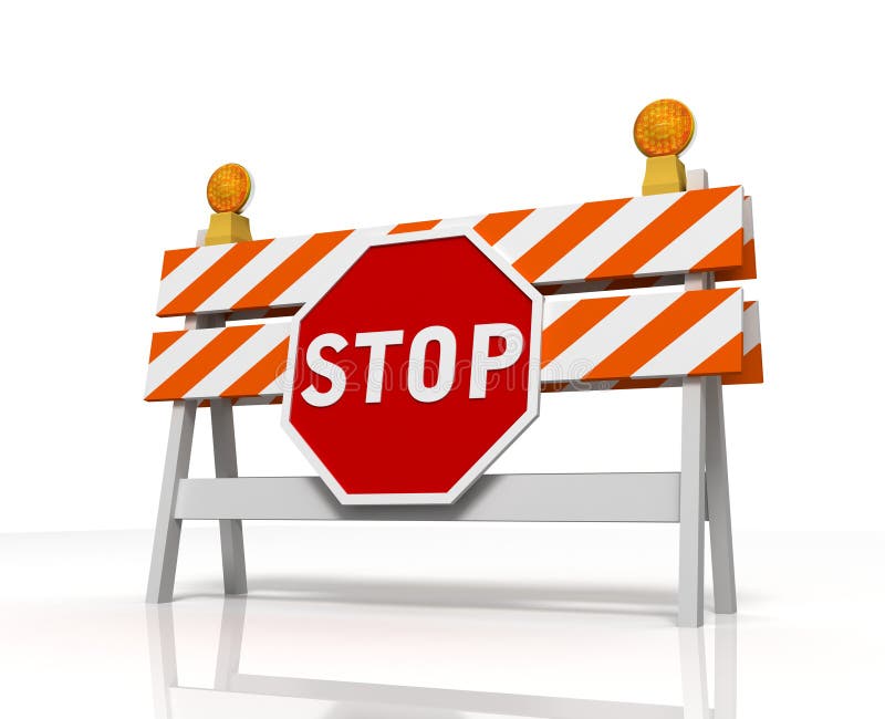 Verbotene Sperre Lokalisierte Illustration 3d Stock Abbildung ...