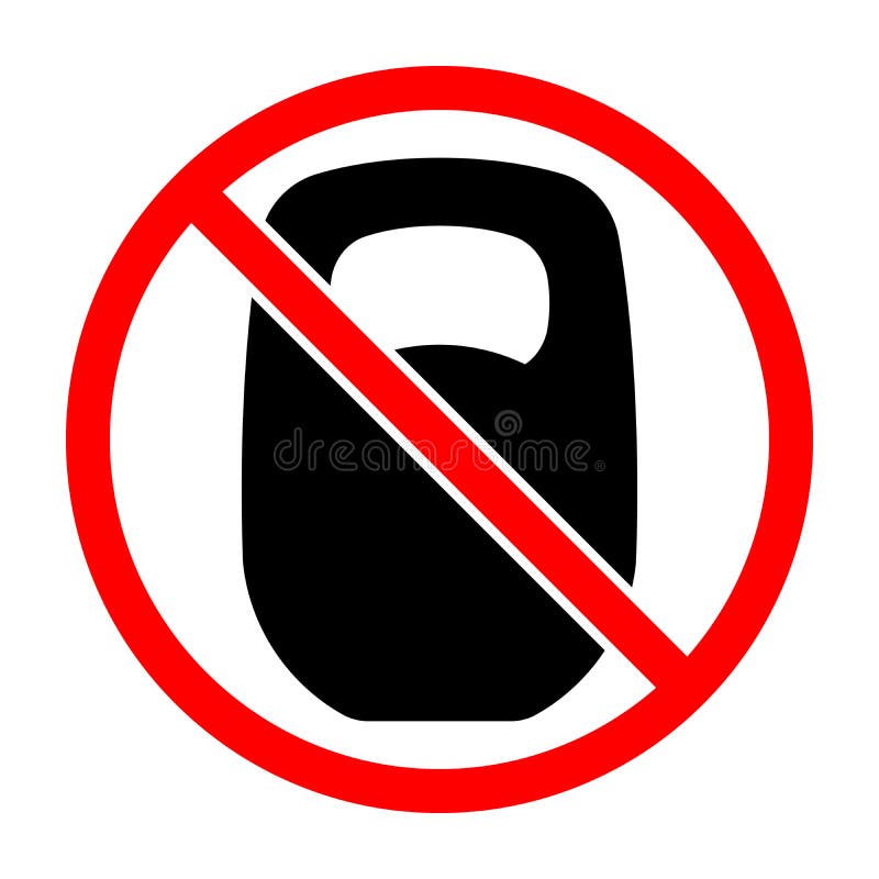 Verbotsschild. Kettlebell Ist Verboten. Verbotenes Zeichen Vektor ... Verbotsschild. Kettlebell Ist Verboten. Verbotenes Zeichen Vektor ...