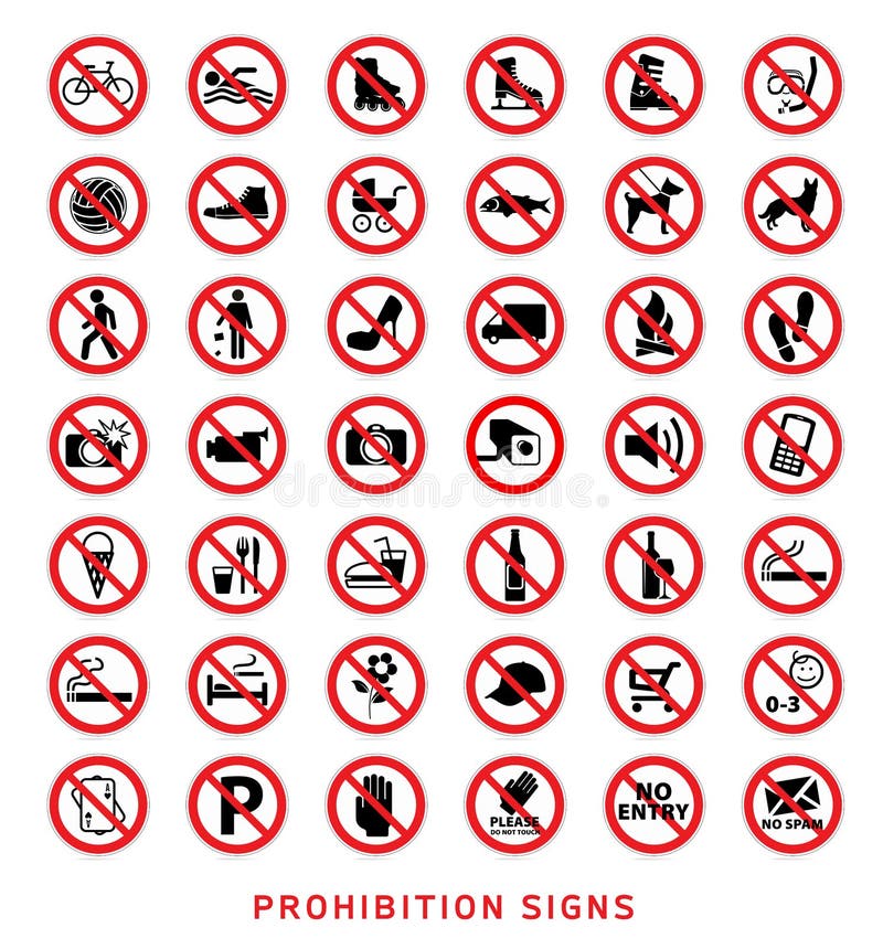 Verbotszeichen vektor abbildung. Illustration von ikone - 53336141 Verbotszeichen vektor abbildung. Illustration von ikone - 53336141