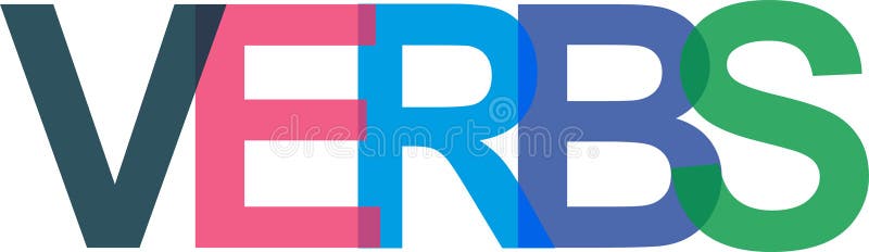 Verbs word on white stock illustration. Illustration of help - 306789051