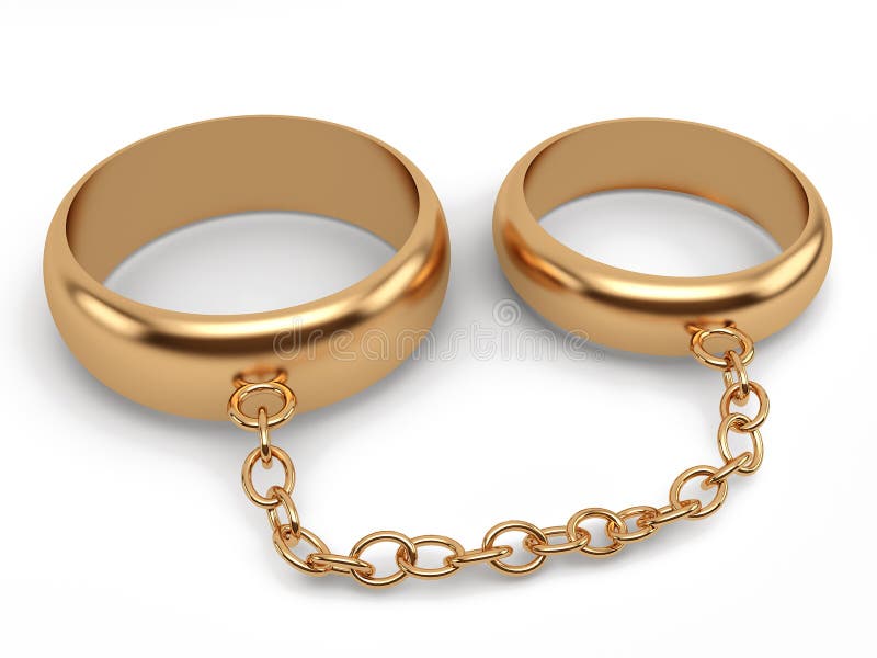 Verbundene Kette Der Hochzeitsringe Stock Abbildung - Illustration von ...