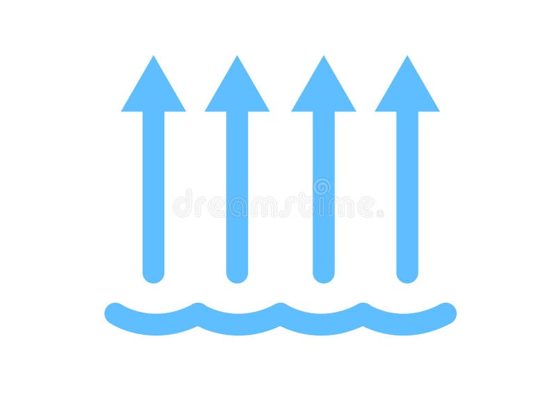 Verdamping Van Waterpictogram/vector Vector Illustratie - Illustration ...
