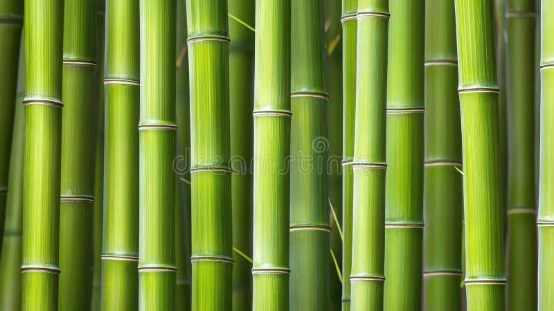 Verdant Bamboo Forest Close-Up View: Study in Green and Growth Stock ...