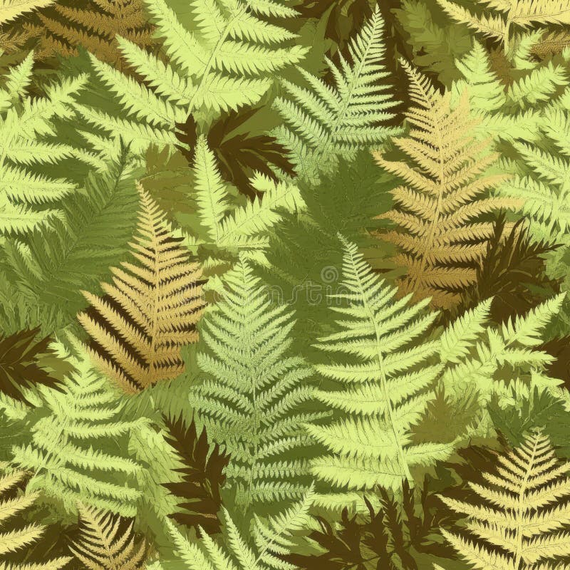 Verdant Fern Foliage Pattern - Nature-Inspired Textural Background ...