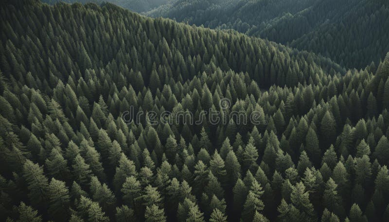 Verdant Forest Slopes stock illustration. Illustration of pine - 326943665