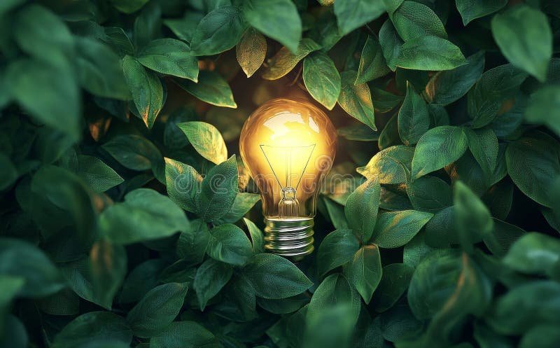 A Verdant Labyrinth with a Shining Lightbulb at Its Core, Representing ...