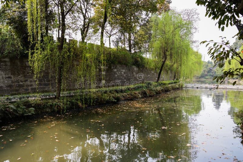Verdant Spring Out Side Ancient Wall,Chengdu Stock Image - Image of ...