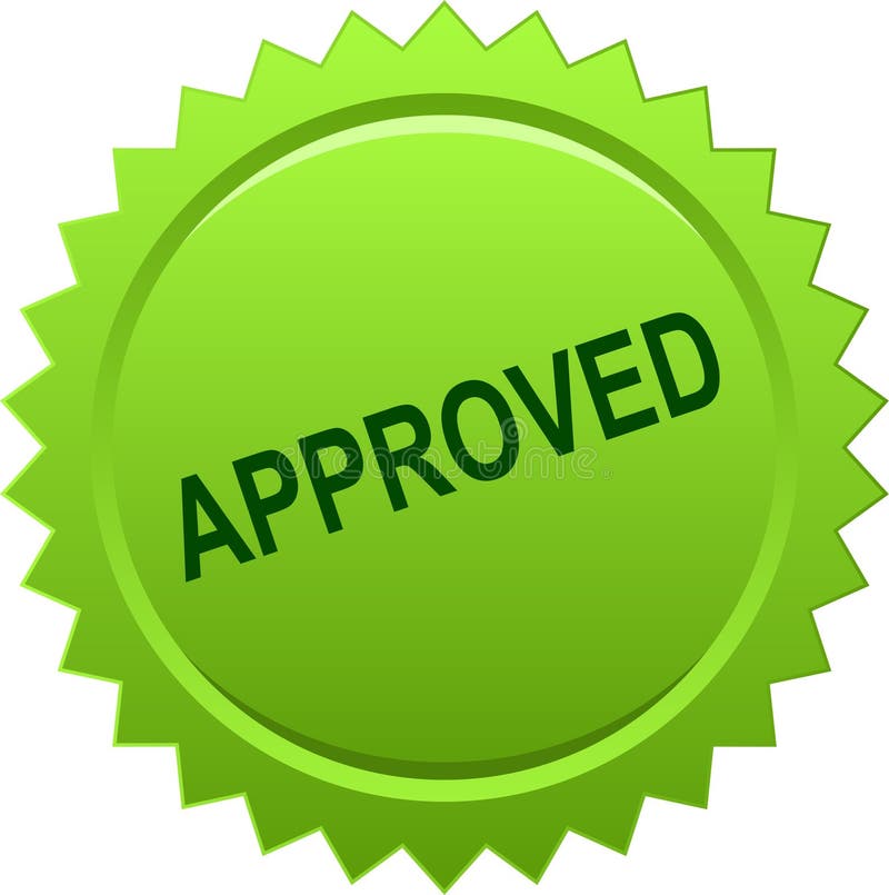 Verde Aprovado Do Selo Do Selo Ilustração do Vetor - Ilustração de ...