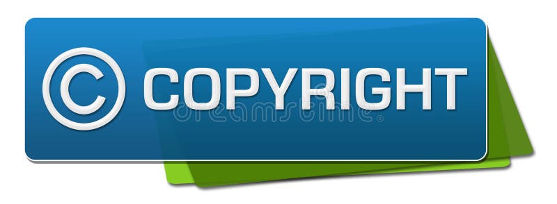 Verde Azul De Copyright Horizontal Ilustração Stock - Ilustração de ...