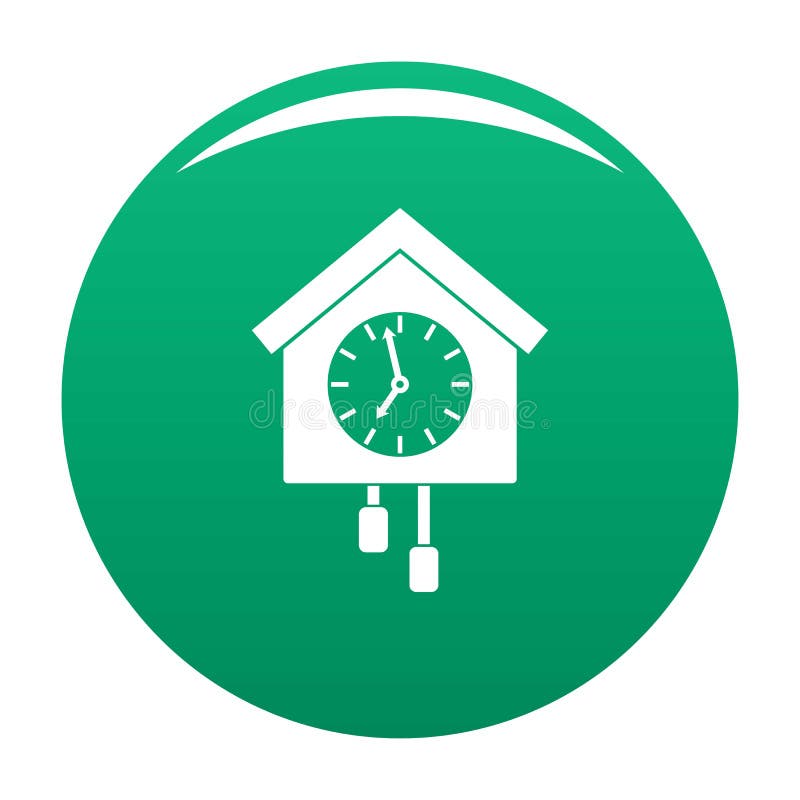 Verde Creativo Del Vector Del Icono Del Reloj Ilustración del Vector ...