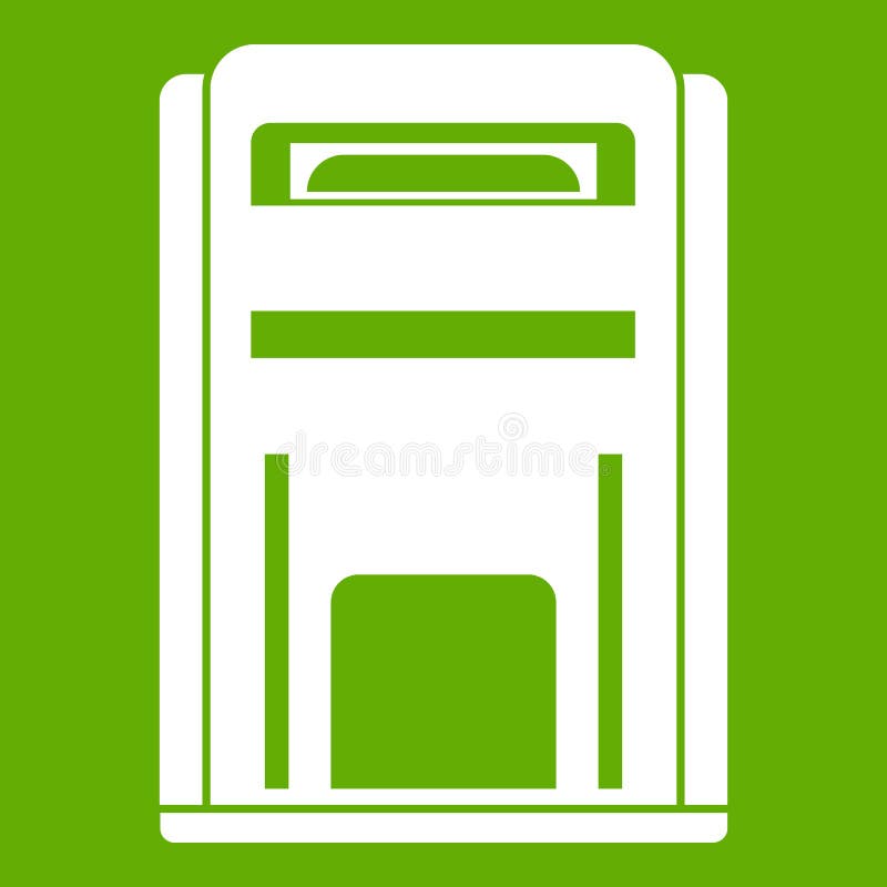 Verde Cuadrado Del Icono De La Caja De Los Posts Ilustración del Vector ...