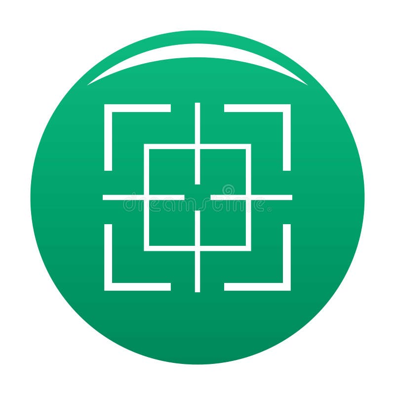 Verde Cuadrado Del Vector Del Icono De La Blanco Ilustración del Vector ...