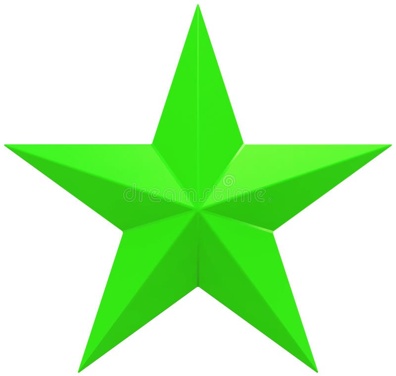 Verde De La Estrella De La Navidad - Estrella De 5 Puntos - Aislado En ...
