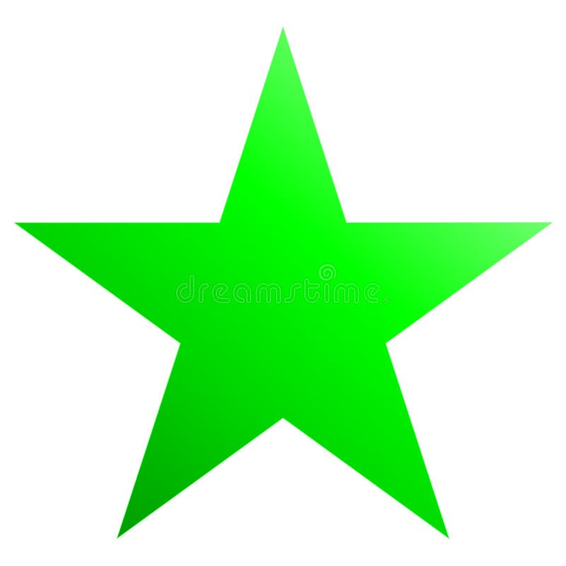 Verde De La Estrella De La Navidad - Estrella Simple De 5 Puntos ...