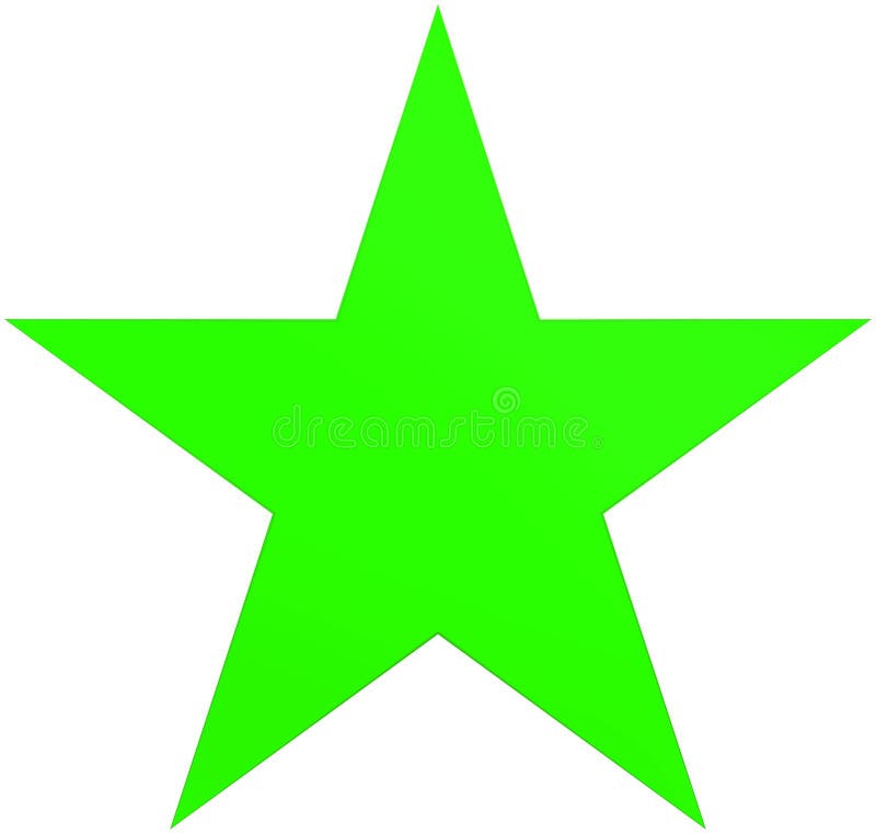 Verde De La Estrella De La Navidad - Estrella Simple De 5 Puntos ...