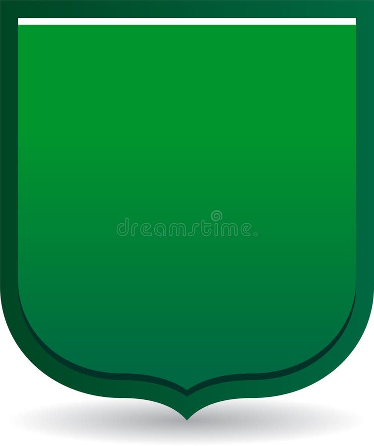 Verde De La Insignia Del Escudo Stock de ilustración - Ilustración de ...